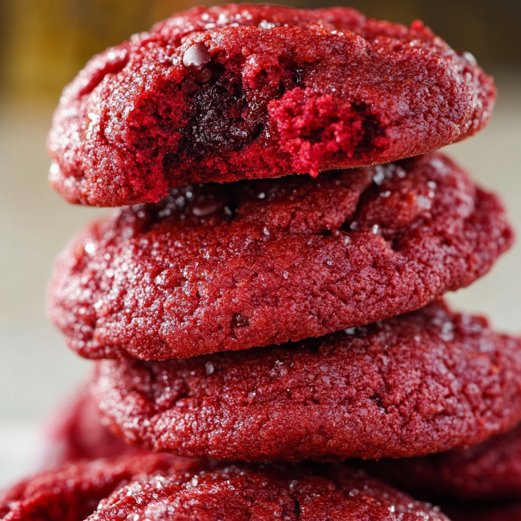 Red Velvet Gooey Butter Cookies