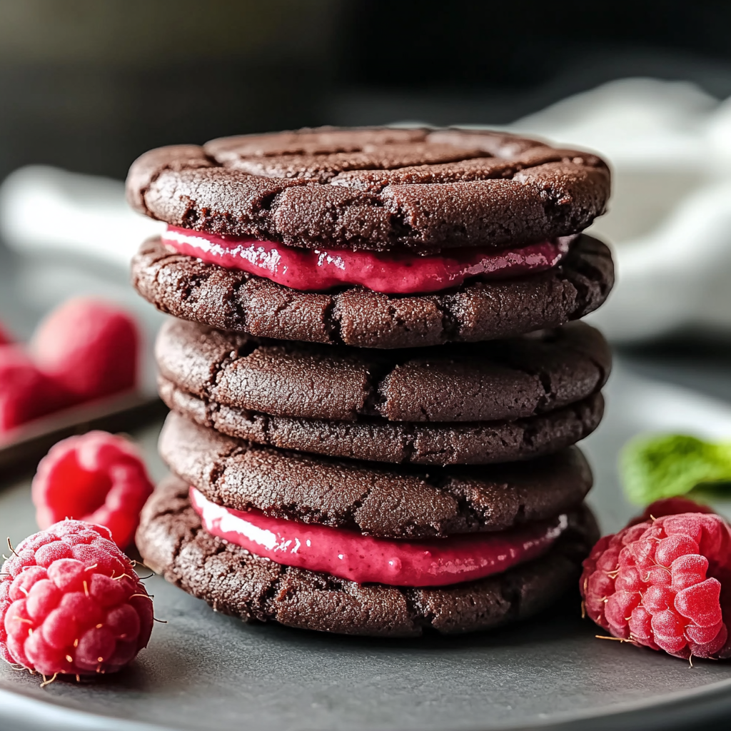 Chocolate Raspberry Sandwich Cookies