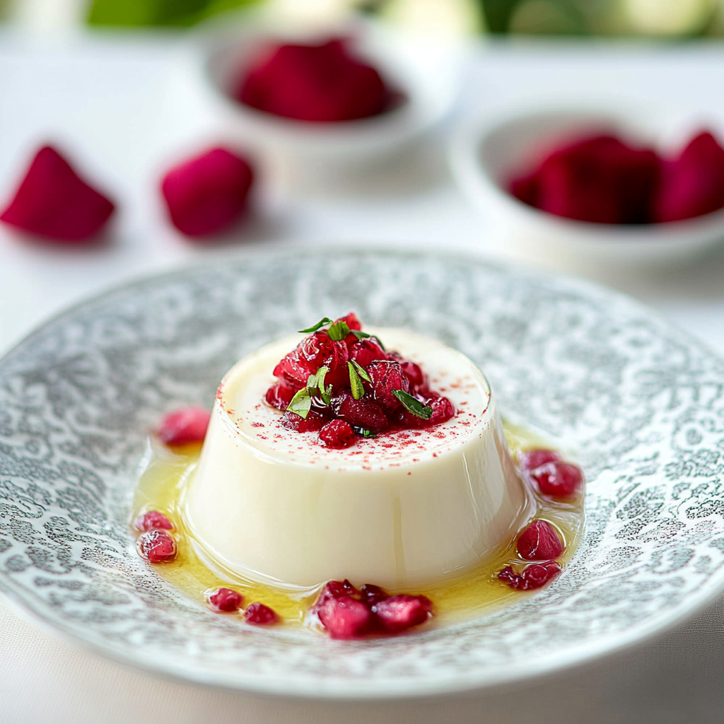 Mahalabia (Rose Water Milk Pudding)