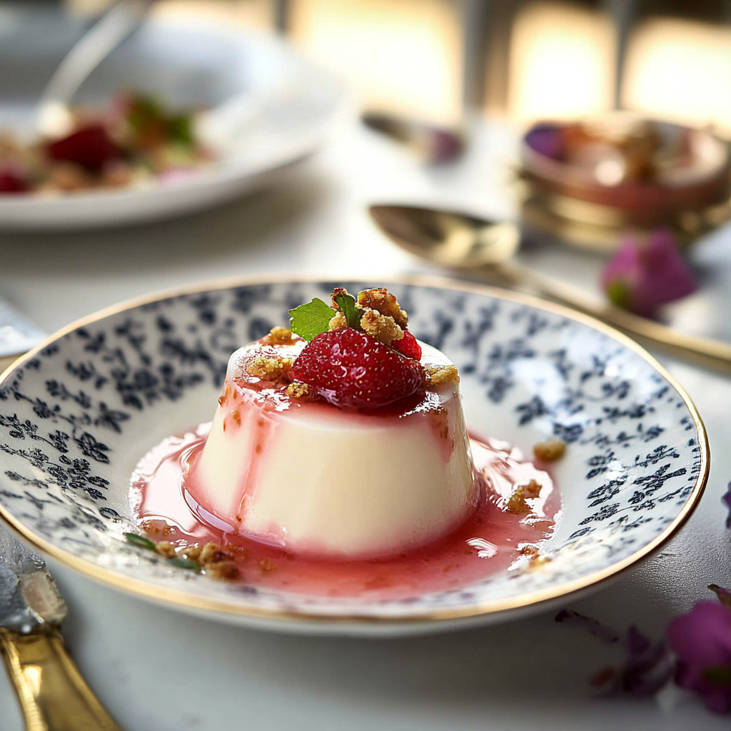 Mahalabia (Rose Water Milk Pudding)