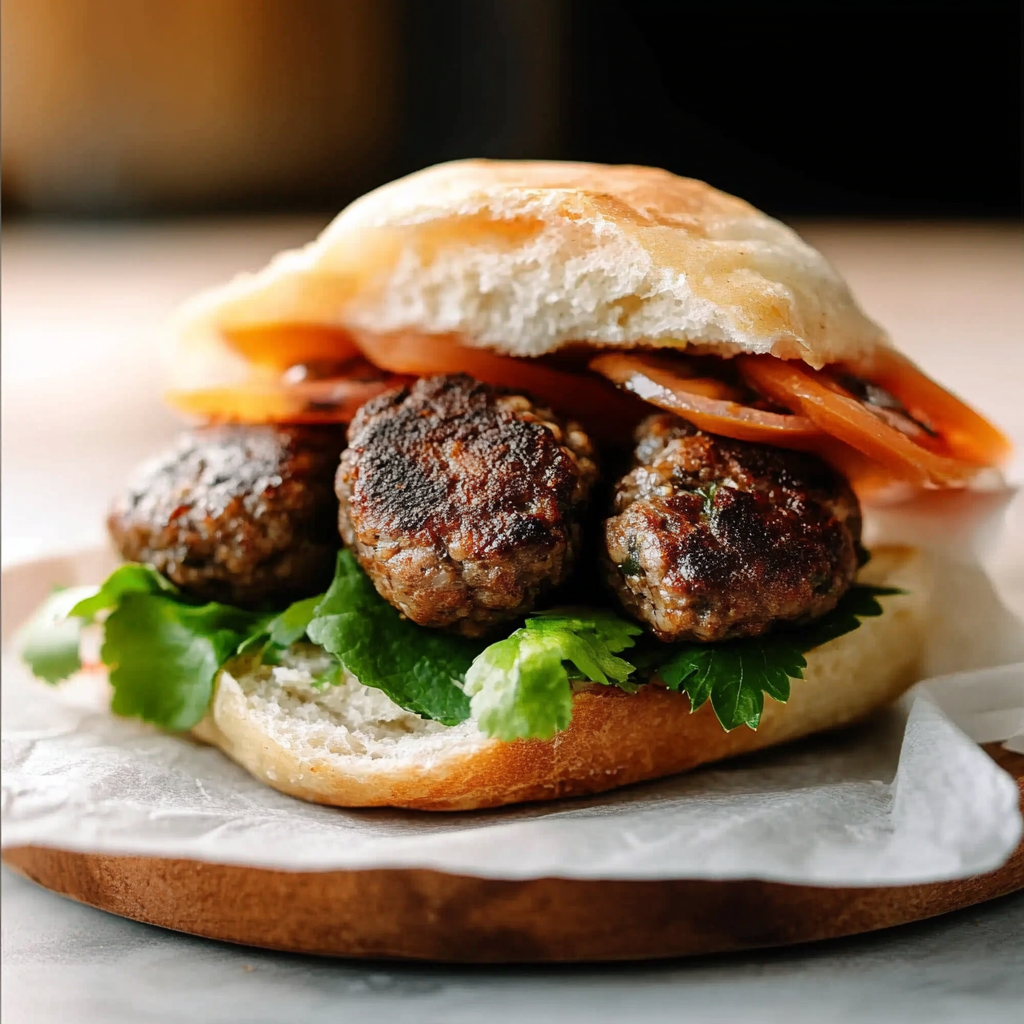 Halal Beef Kofta Sandwich