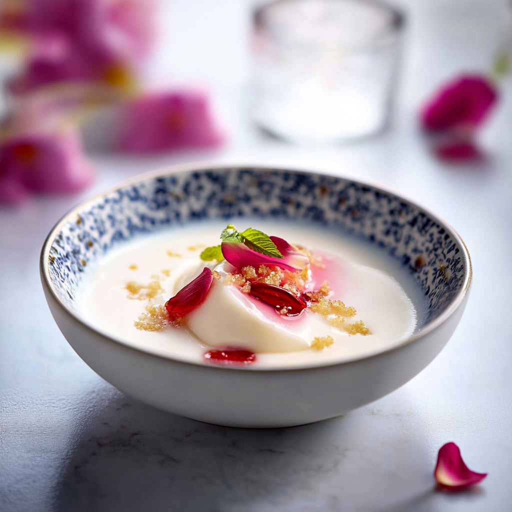 Mahalabia (Rose Water Milk Pudding)