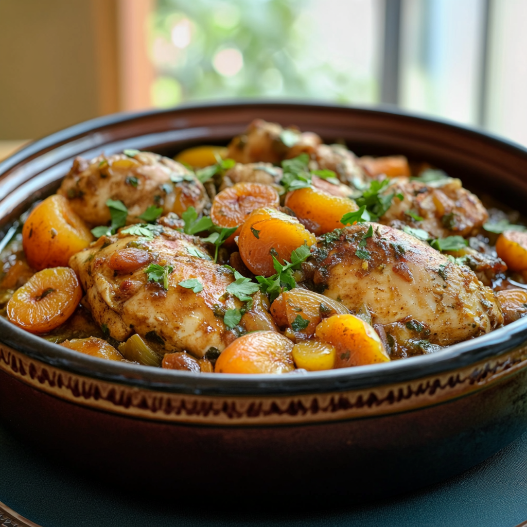 Moroccan Chicken Tagine with Apricots