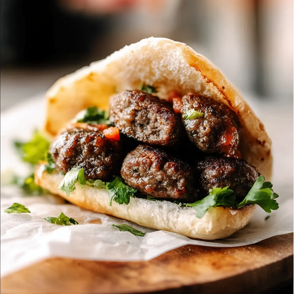 Halal Beef Kofta Sandwich