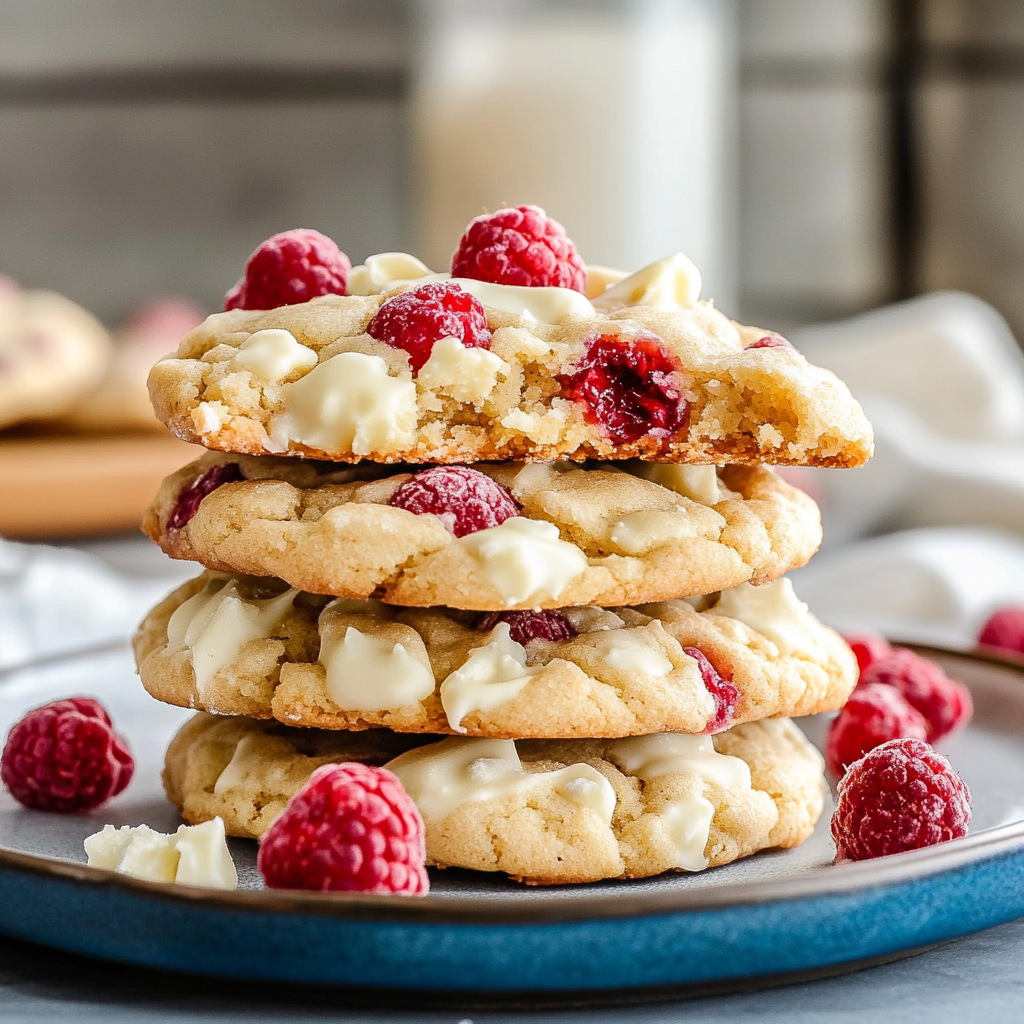 White Chocolate Raspberry Cookies