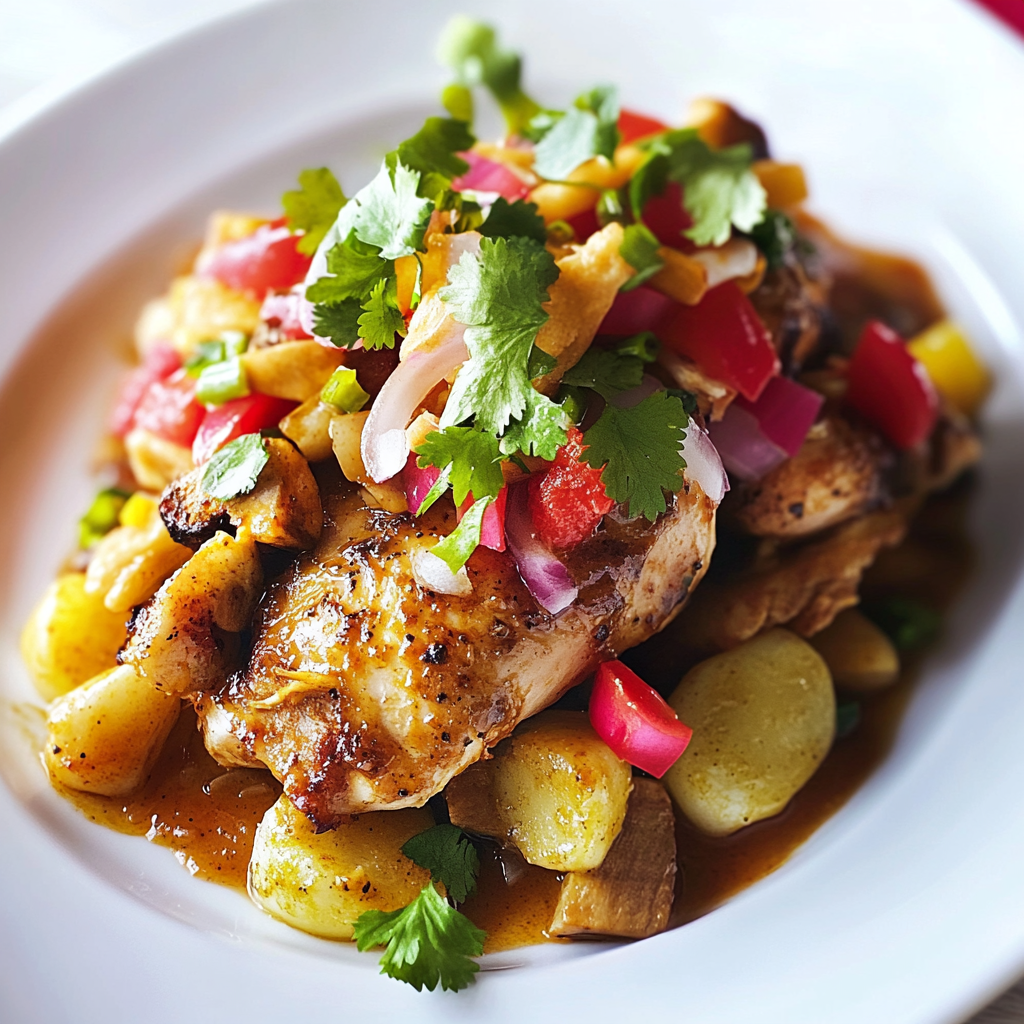 Pollo con Tajadas